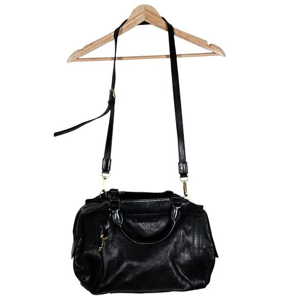 Fossil | Bags | Fossil Purse Black Leather Zipper Closure Adjustable ...